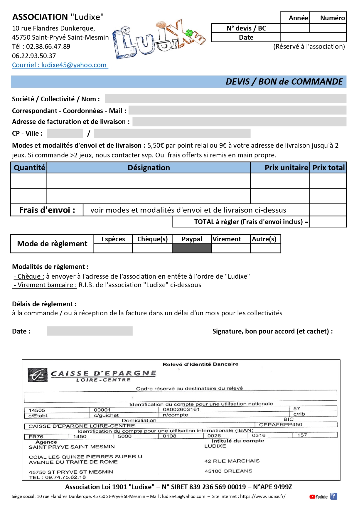 Conseil d'administration (fonctionnement, composition, P.V....) - Ludixe